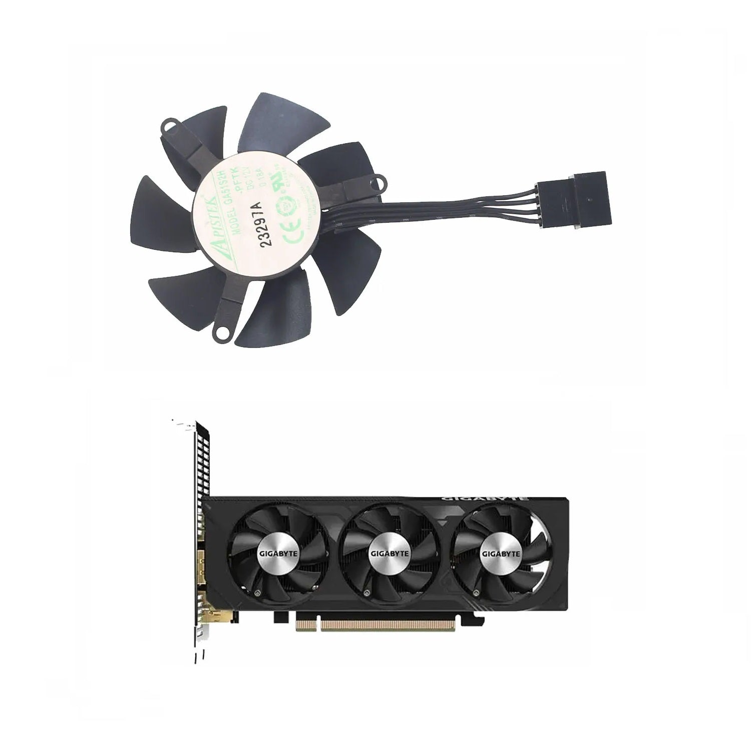 Gigabyte GeForce RTX 4060 OC Low Profile GPU Fan Replacement