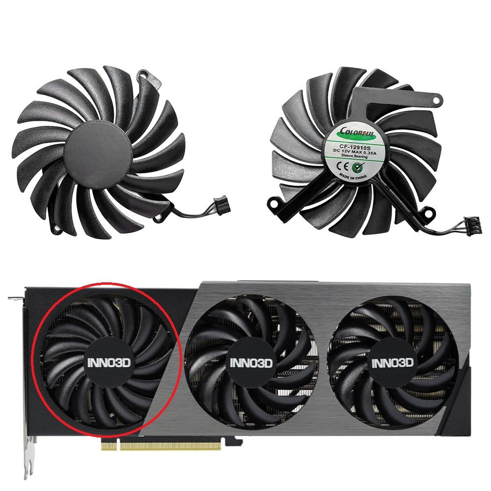 INNO3D GeForce RTX 4070, 4070 Ti X3 GPU Fan Replacement
