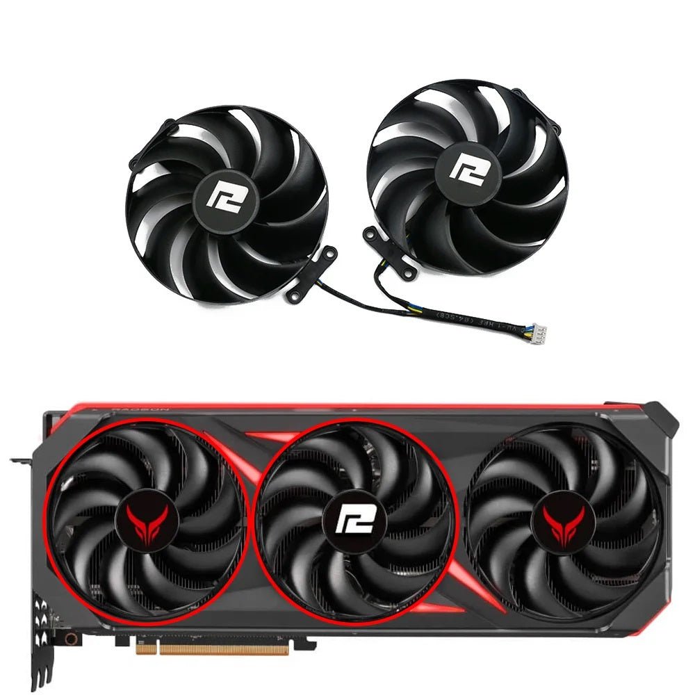 PowerColor Radeon RX 7700, 7800 XT Red Devil Fan Replacement